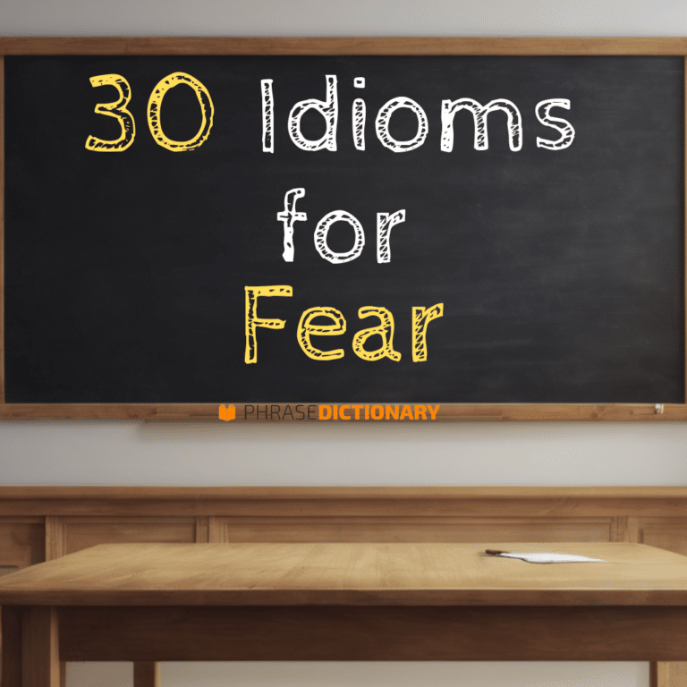 30 Idioms for Fear