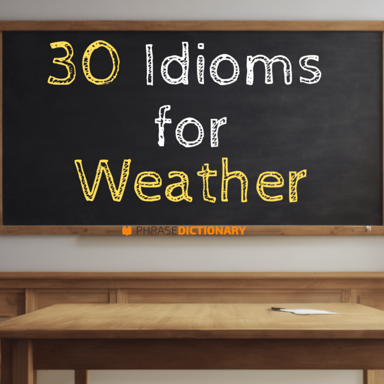 30 Idioms for Weather